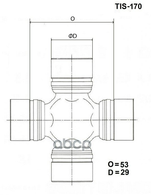 Крестовина карданного вала TOYO TOYO арт. TIS170