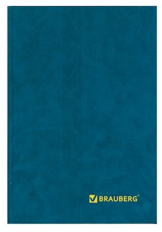 Книга учета 160 л, клетка, твердая, бумвинил, блок офсет, А4 (200х290 мм), BRAUBERG, 130182