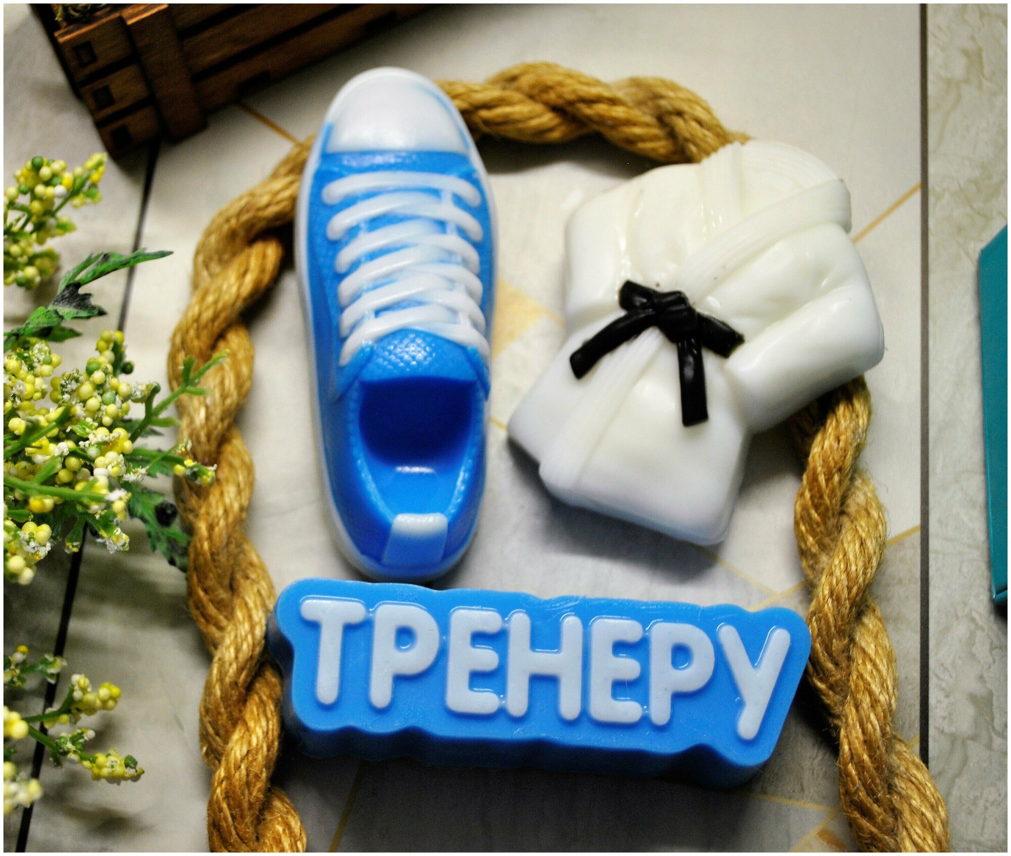 Формы для мыловарения "Тренеру, Кимоно и кеда" - 3 шт.