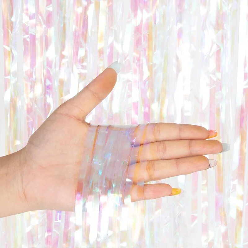 Фольговые шторы с бахромой для фотозоны