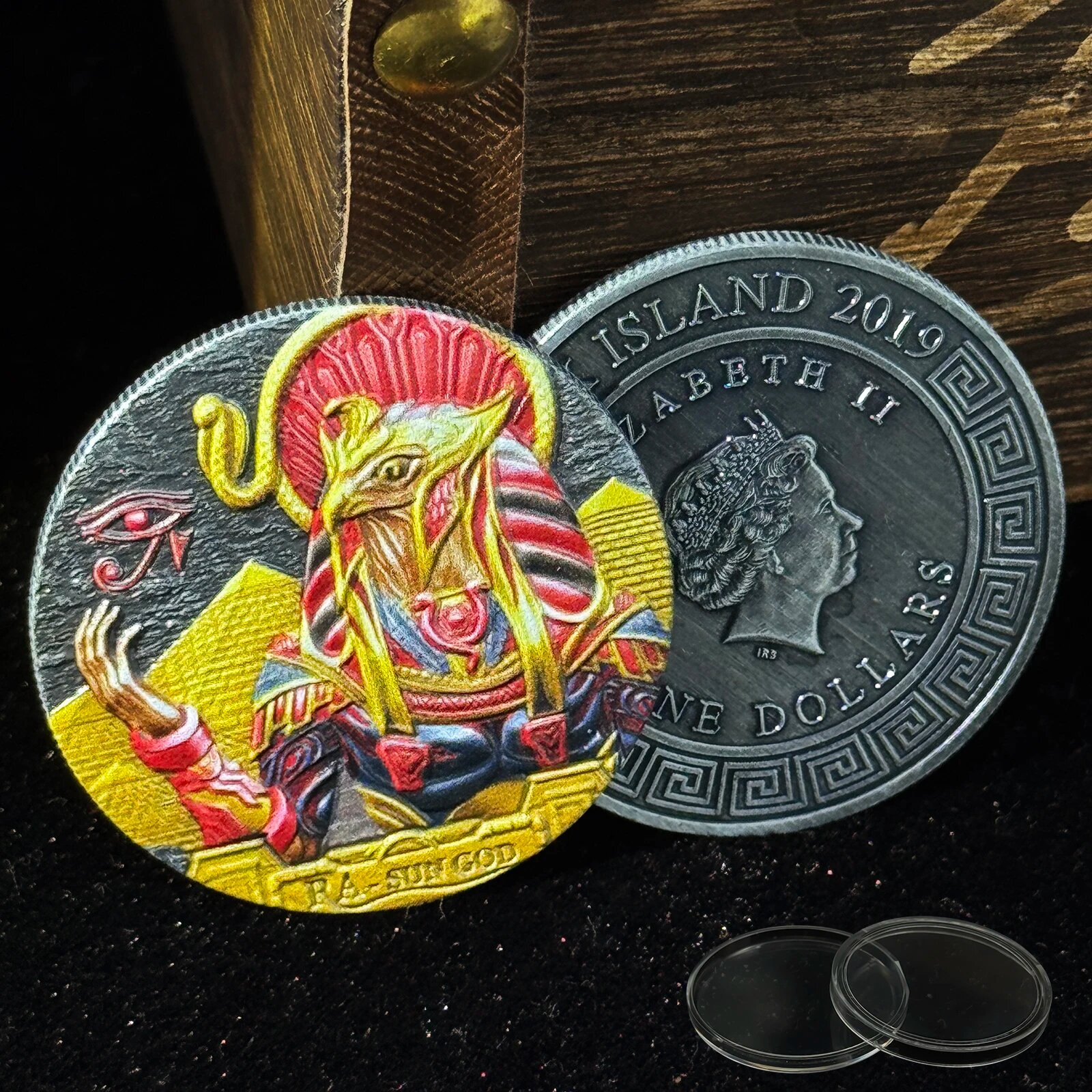 Коллекционная монета "Бог Солнца", Island 2019, 1 доллар