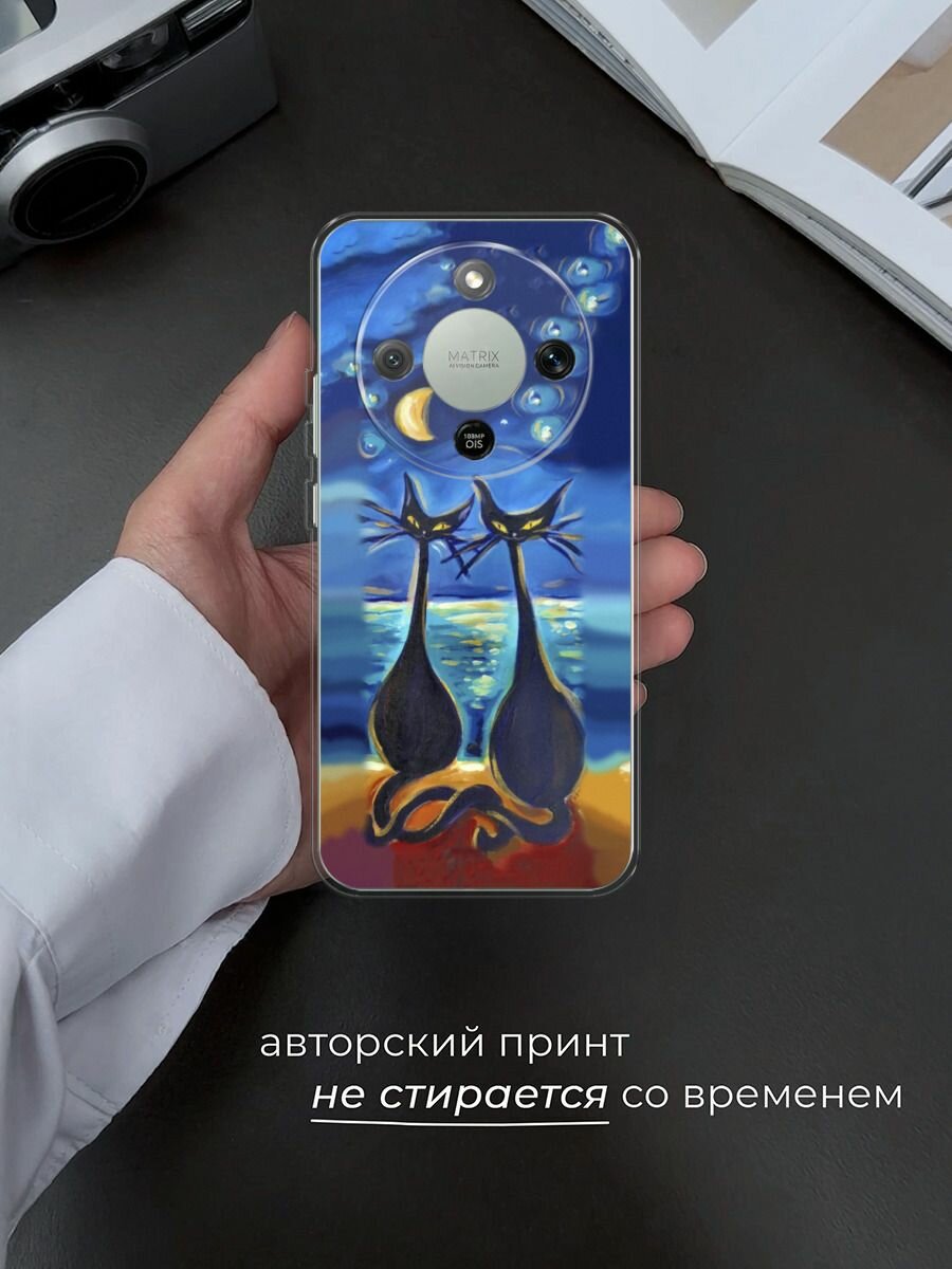 Чехол на Honor X9d / Хонор X9d с принтом Влюбленные котики 7 — фото 1