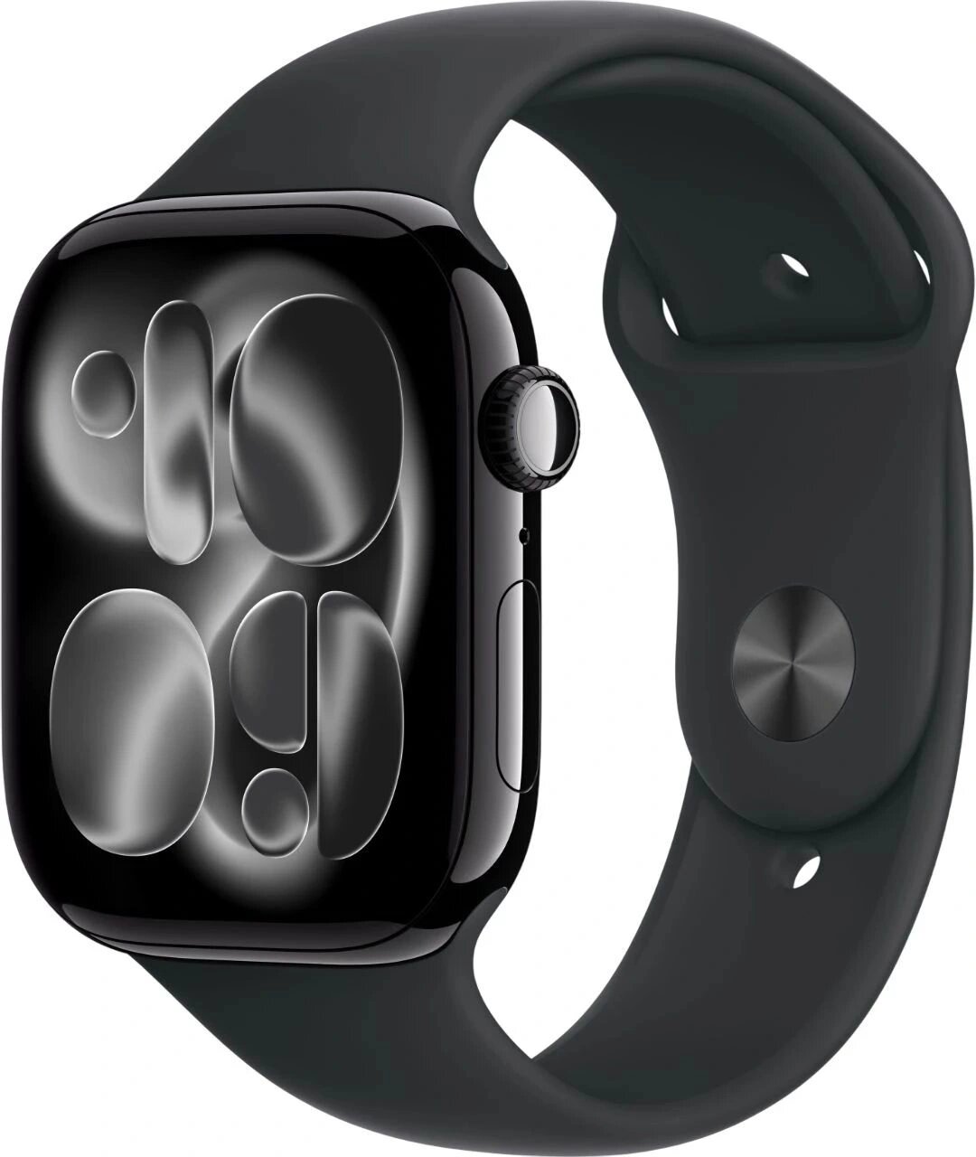 Смарт-часы Apple Watch Series 11 A3333 46мм OLED корп. черный Sport Band рем. черный разм. брасл: M/L (MEUX4LW/A)