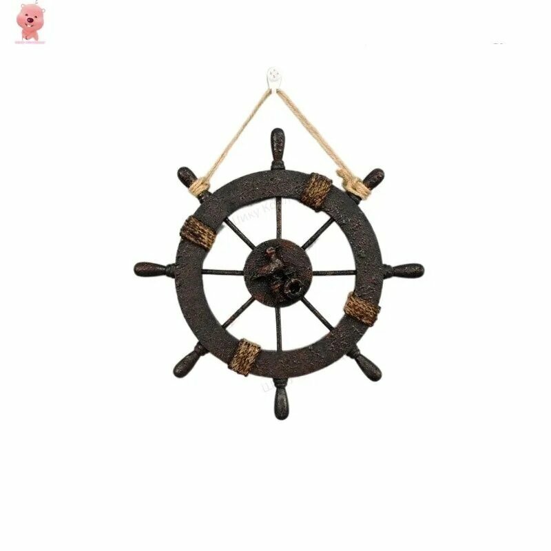 Деревянный корабельный руль Настенный декор 28см