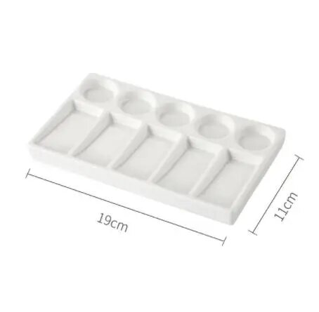 Керамическая палитра для акварели Flower Plum 19cm