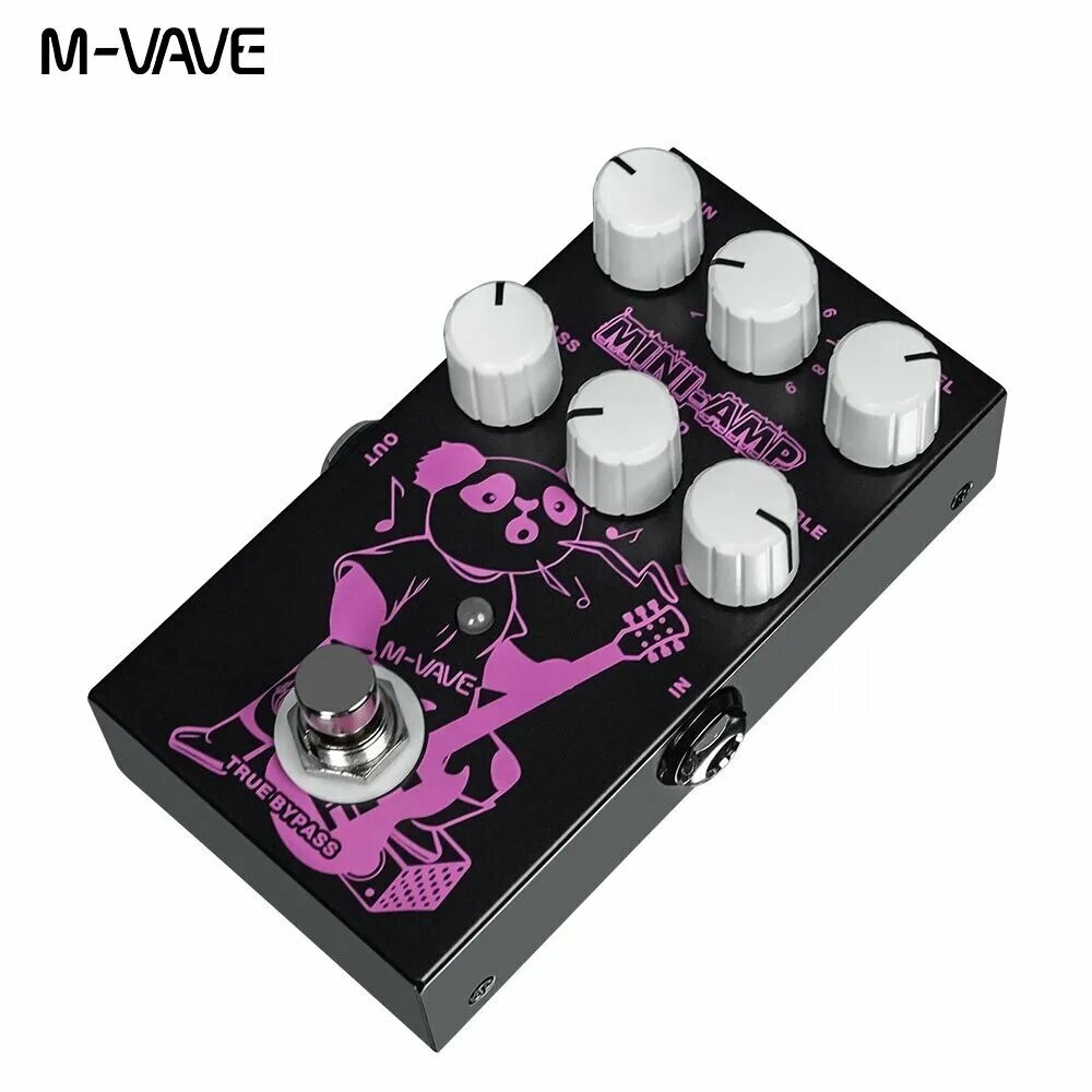 M-VAVE MINI-AMP Pre-amp Simulation Педаль эффектов 9 Классические эффекты усилителя 3 Полосный эквалайзер True Bypass