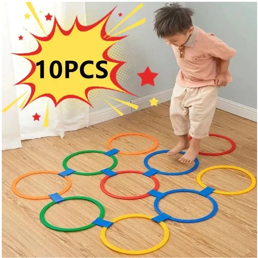 Набор колец для прыжков "Хуэй", для физической подготовки детей, от 2 до 7 лет, 10 шт