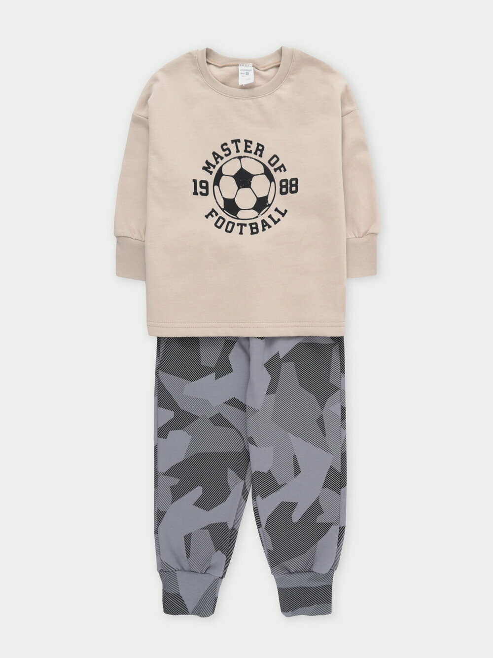 Пижама К 1567/темно-бежевый,графика и геометрия