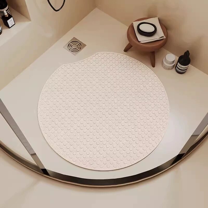 Круглый детский коврик для ванной комнаты с рисунком, нескользящий, для душа, с присосками, водонепроницаемый, для пола