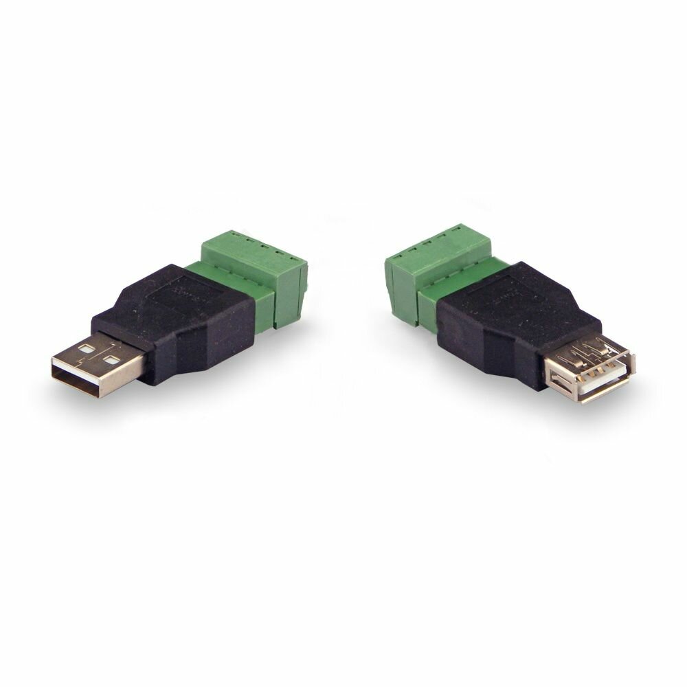 Комплект для передачи USB по витой паре USB(male)-USB(female)