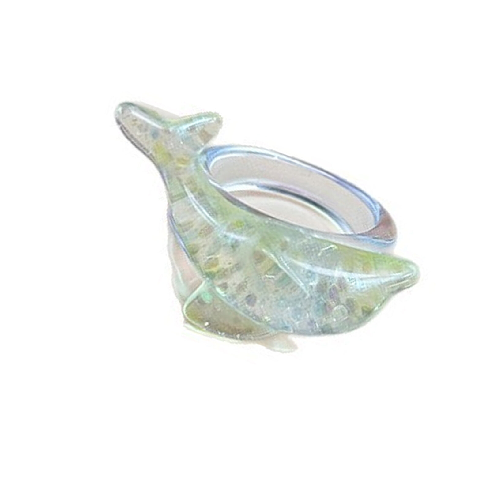 Модное кольцо в форме дельфина с блестками современное украшение для любого случая