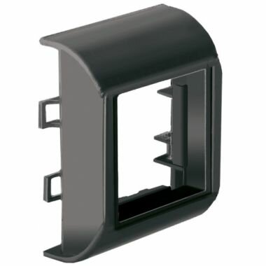Рамка-суппорт для модульных механизмов 45х45х9мм в кабель канал 74х55мм "Арктика", цвет чёрный (2 штуки)