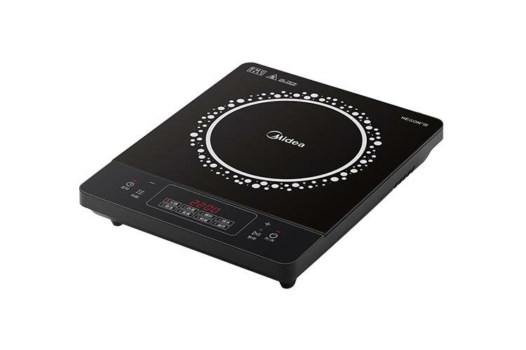 Индукционная плита Midea RT22E0102 многофункциональная, черная, 10 уровней нагрева, умный таймер