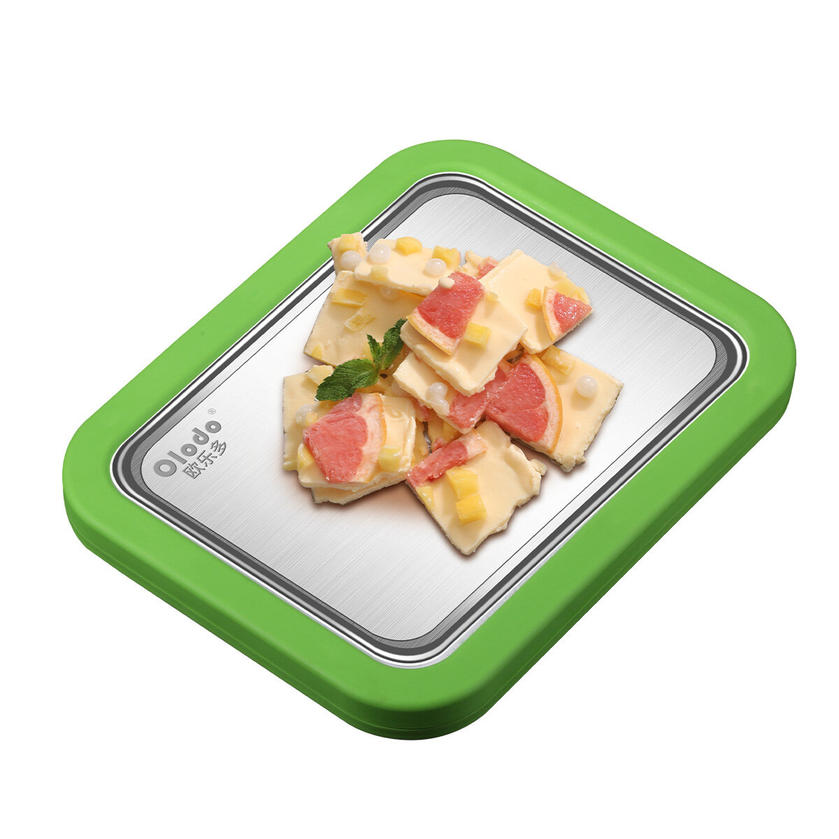 Йогурт-мейкер Olodo ручной из нержавеющей стали 304, зеленый, мини мороженица, лоток для заморозки мороженого