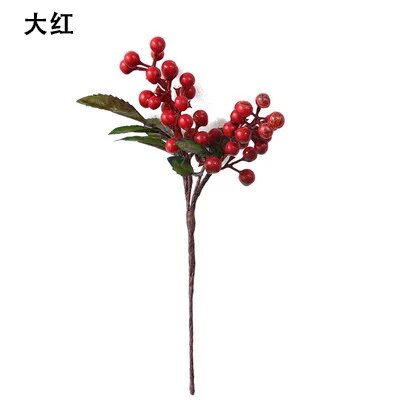 Вишневый красный цветок сливы, шелковые искусственные цветы, пластиковая ветка для свадьбы, домашний декор, внутреннее украшение, пенопластовые ягоды, искусственный цветок