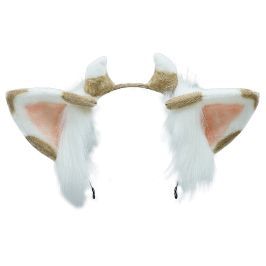 Soft Cow Ears Headband for Women Cartoon Animal Ears Hairband Halloween Headwear