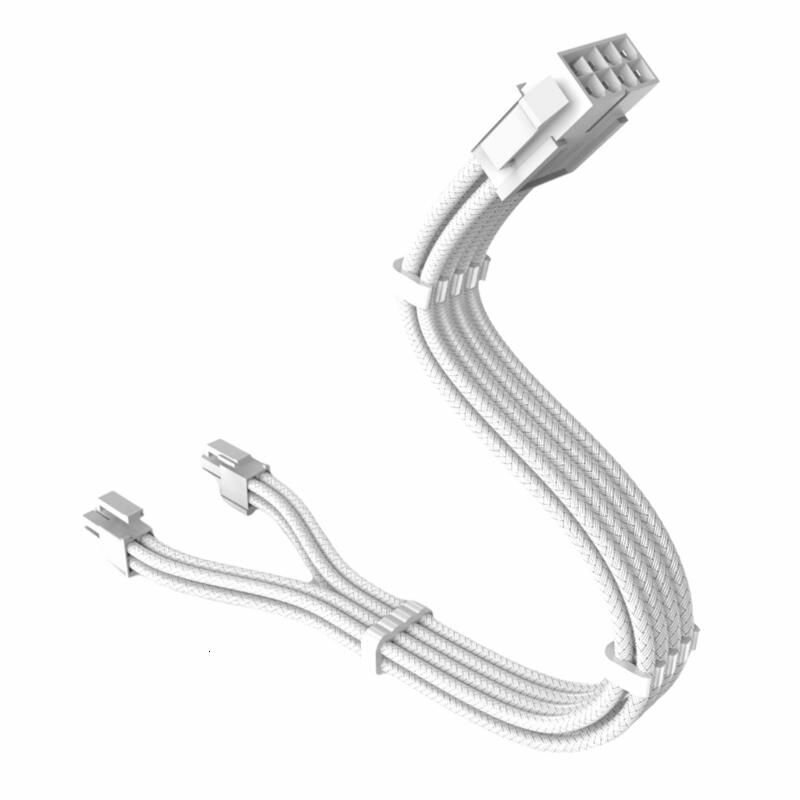 8pin-4+4pin Адаптер питания CPU, Чистый белый цвет