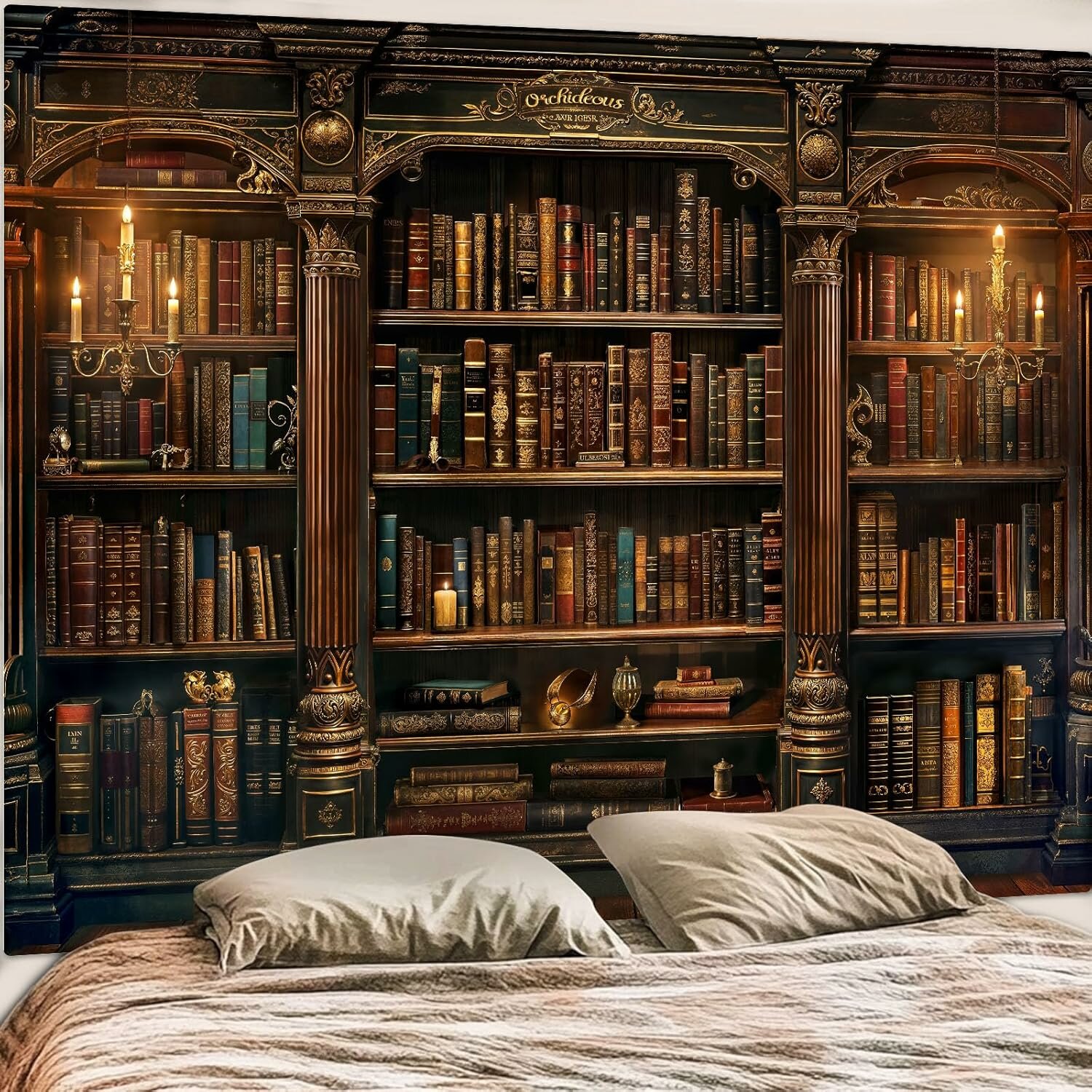 Гобелен Accnicc винтажная книжная полка средневековая