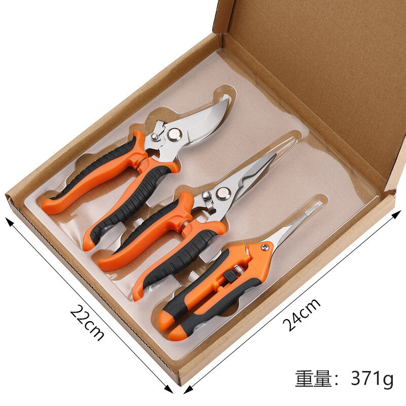 Набор секаторов для обрезки, секаторы для сбора фруктов, секаторы для толстых веток, садовые ножницы, прямые и изогнутые головки, многофункциональный садовый инструмент