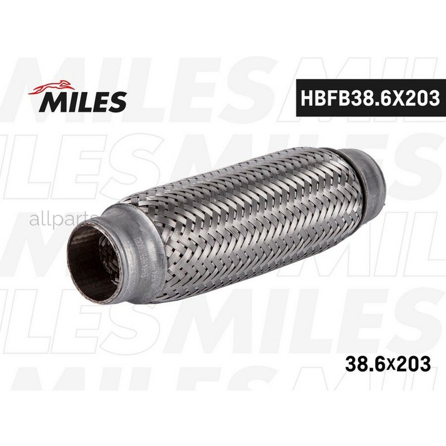 MILES HBFB38.6X203 Труба гофрированная универсальная 38.6X203