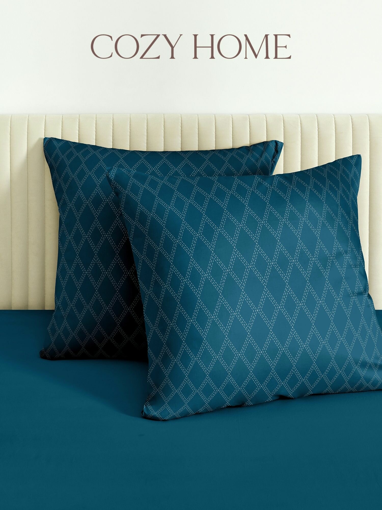 Комплект наволочек перкаль 70х70 (2 шт.) "Cozy Home" Спящий цветок/Sleeping Flower рис. 24579-5 аромат /Sentore