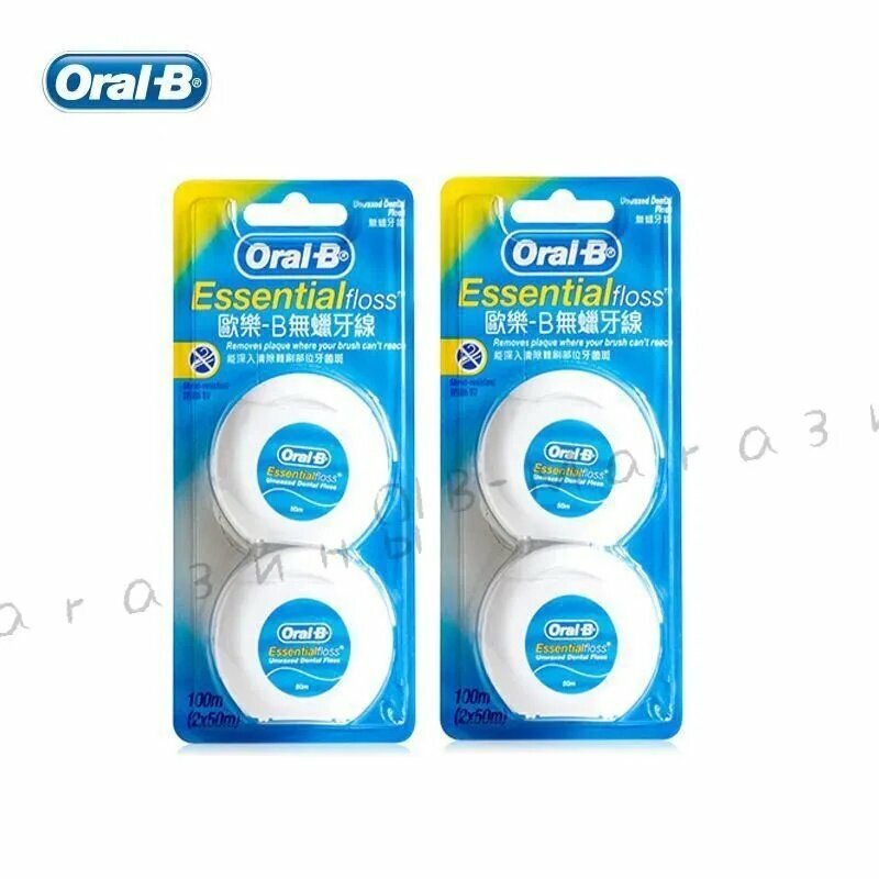 Зубная нить с мятой Oral-B Essential Floss для полости рта 50м,4шт