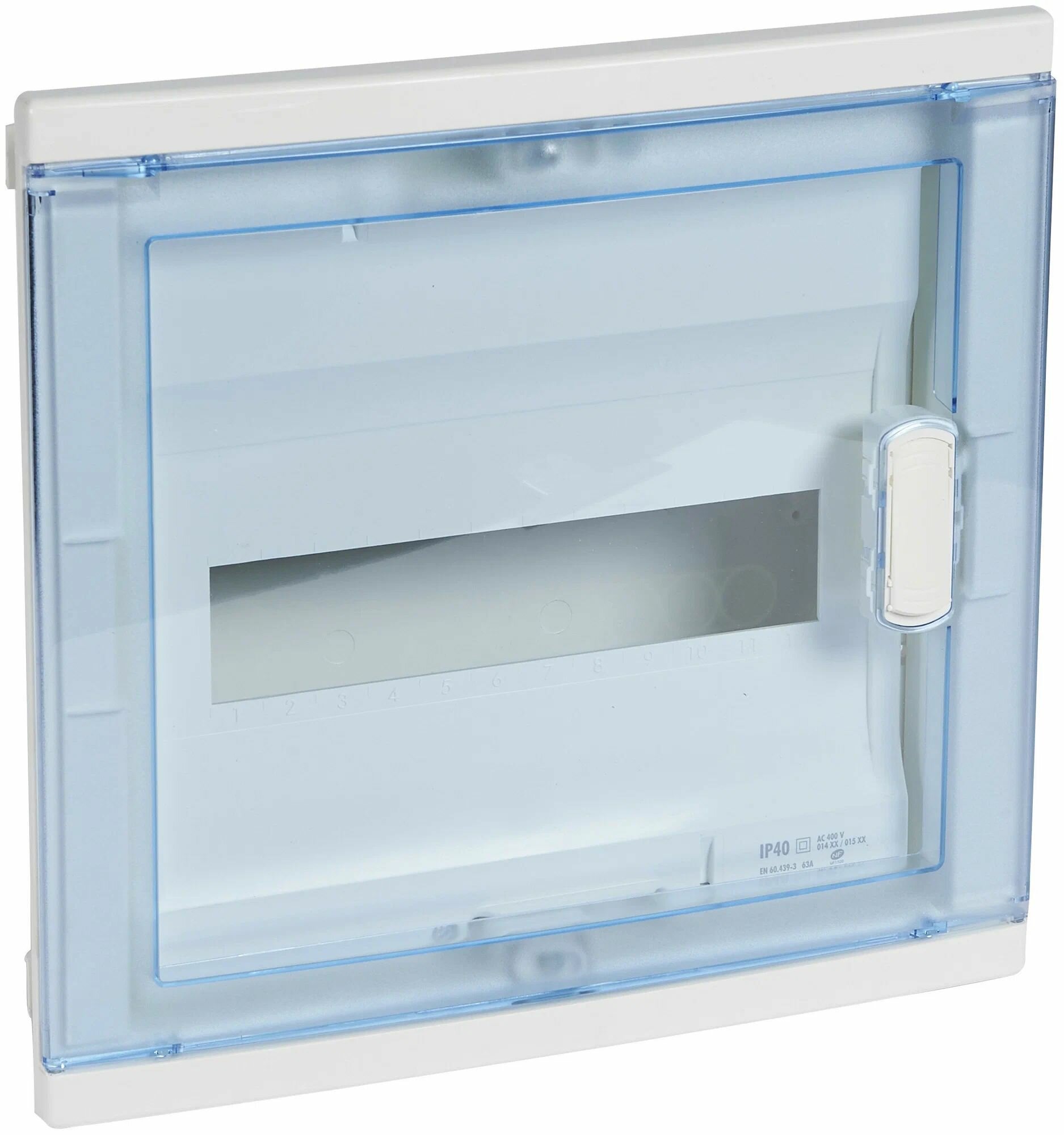 Щит ЩРв-П-14 прозрачная дверь IP40 синяя Nedbox код 001421 Legrand