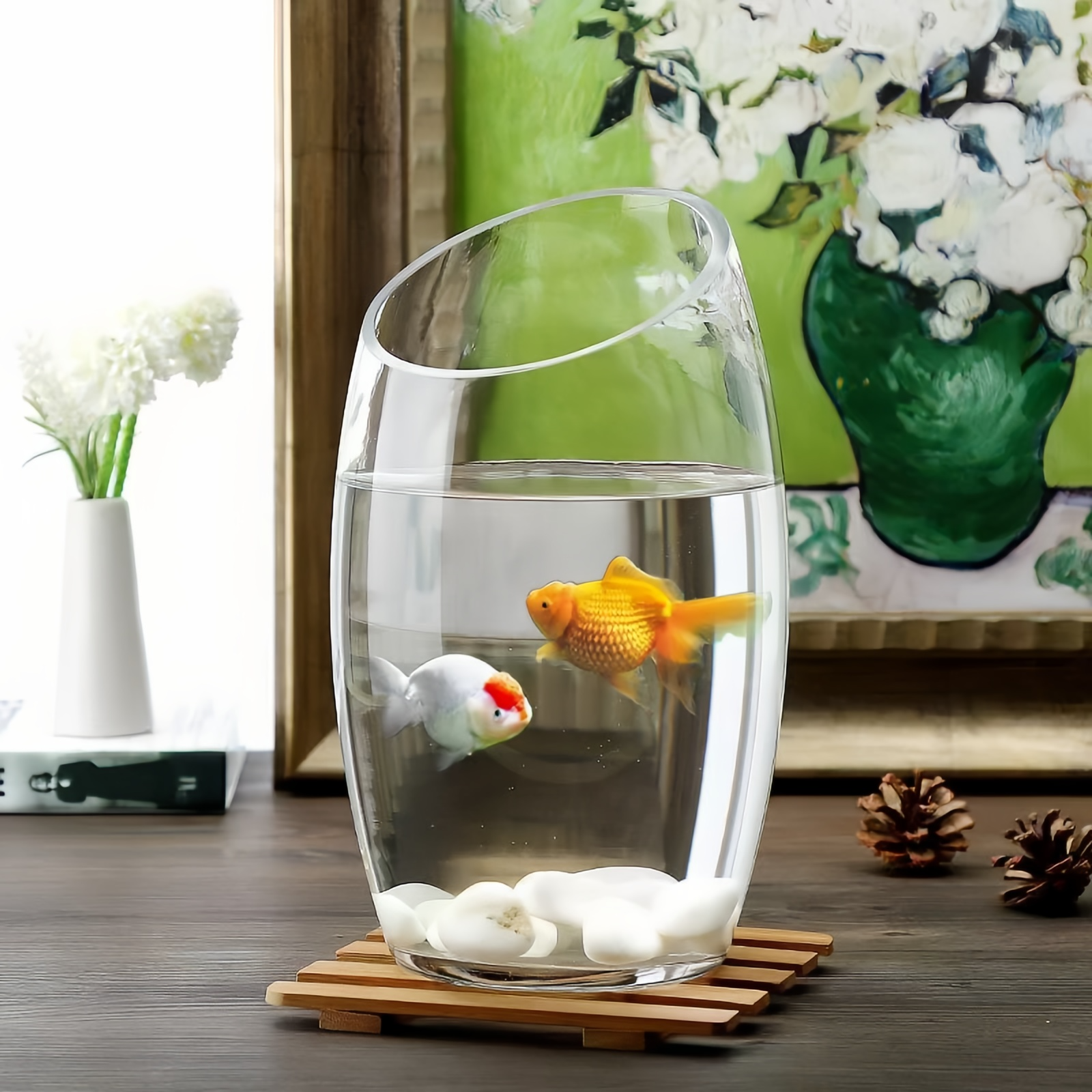 Ваза для цветов, Kuchenland, 30 см, прозрачное стекло, Charm L