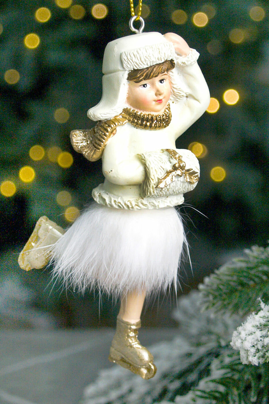 Ёлочная игрушка фигуристка майя В пачке, полистоун, 12 см, Goodwill MC38408-1