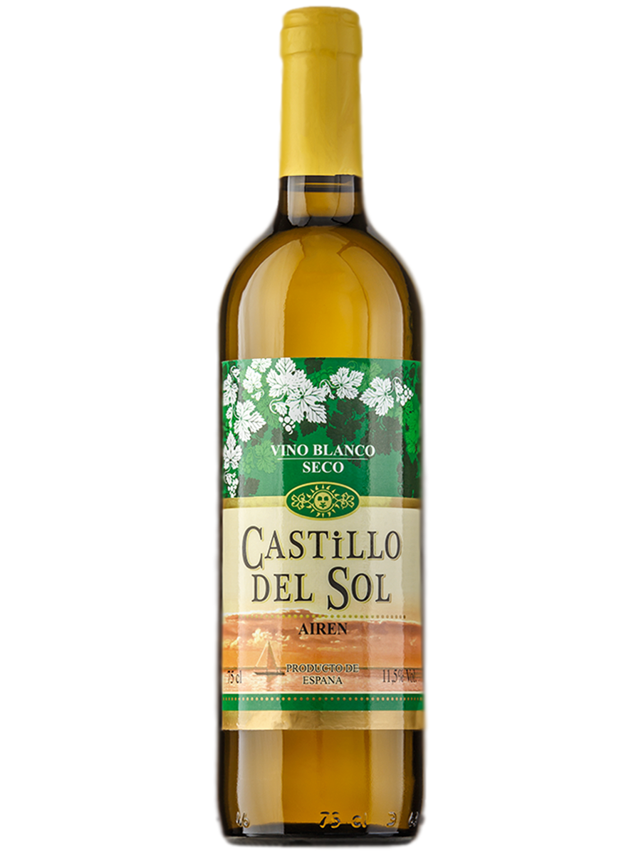 Вино Castillo del Sol, белое, сухое, 0,75 л, 12% об, Испания