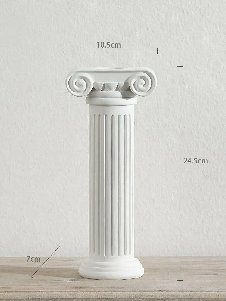 Lumina Home Ваза "Римская колонна", 24.5 см , Смола, 1 шт