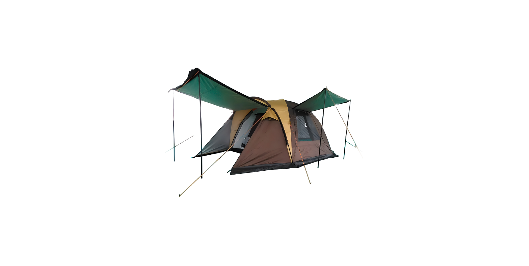 Палатка туристическая 4-х местная NatureCamping KRT-105, коричневая