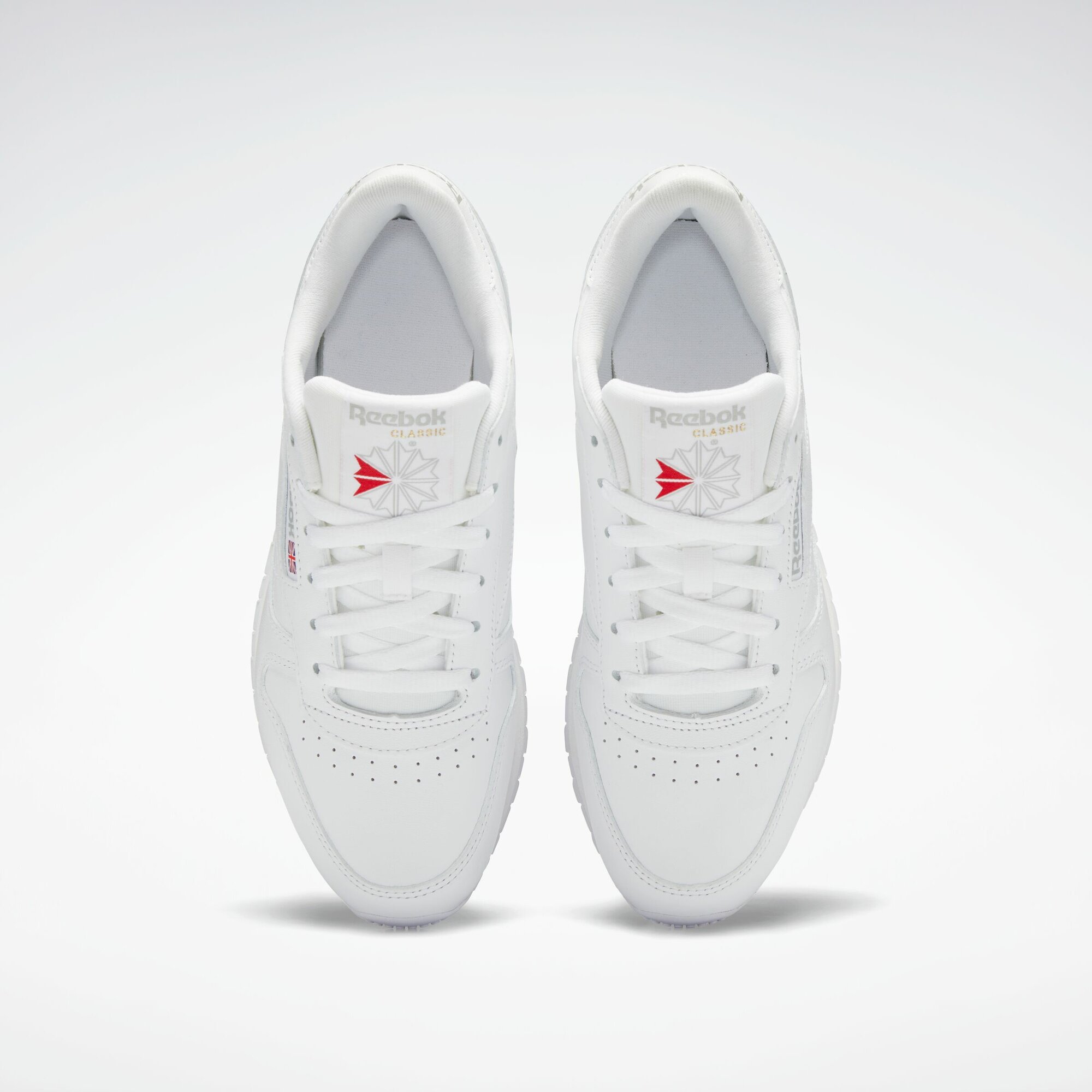 Кроссовки Reebok Classic Leather, размер 6,5 US, белый/серый — фото 1
