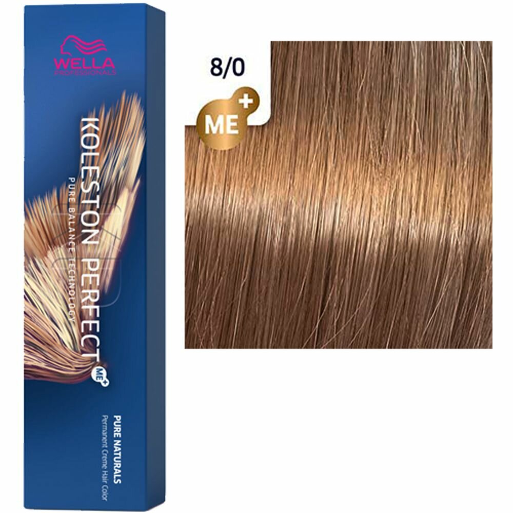 Wella Professionals Koleston Perfect Me+ Стойкая краска для волос 8/0 Светлый блонд натуральный, 60 мл