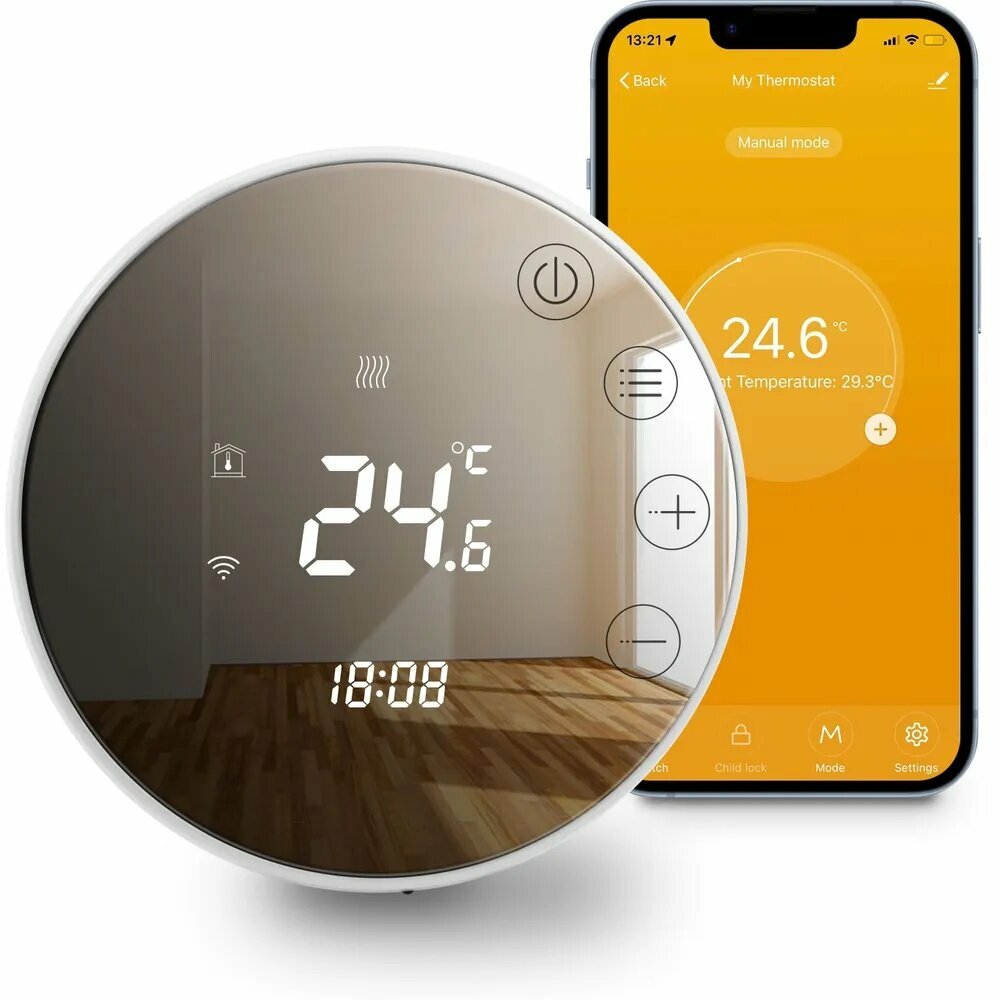 Beok controls Терморегулятор/термостат до 3500Вт Для электрического котла, серебристый