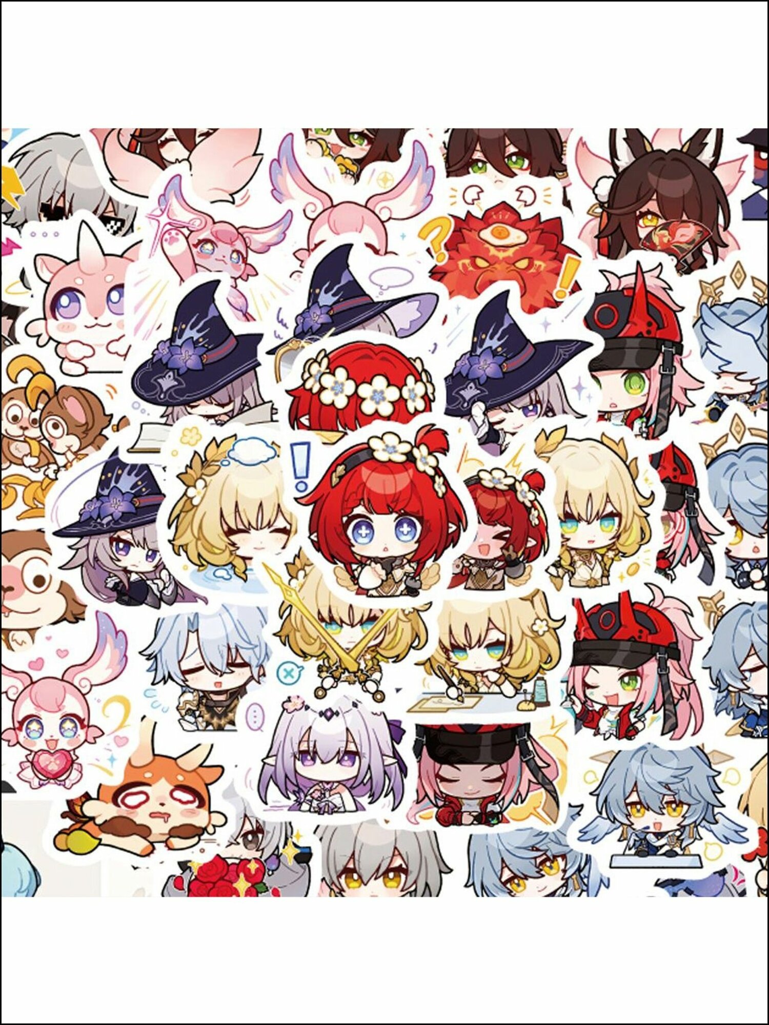 140 штук милых наклеек Honkai Star Rail (4-5cm)-2025