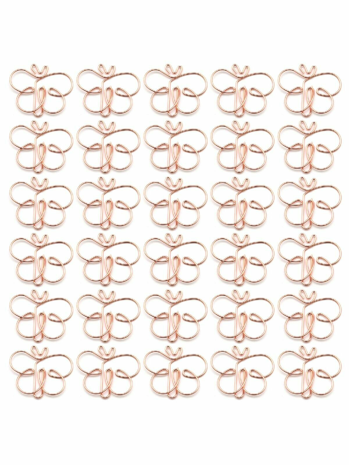 30шт Скрепки в форме бабочки Цветные металлические скрепки для органайзера файлов