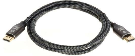 Кабель DisplayPort 1.5м VCOM Telecom TCG750-1.5M круглый серый