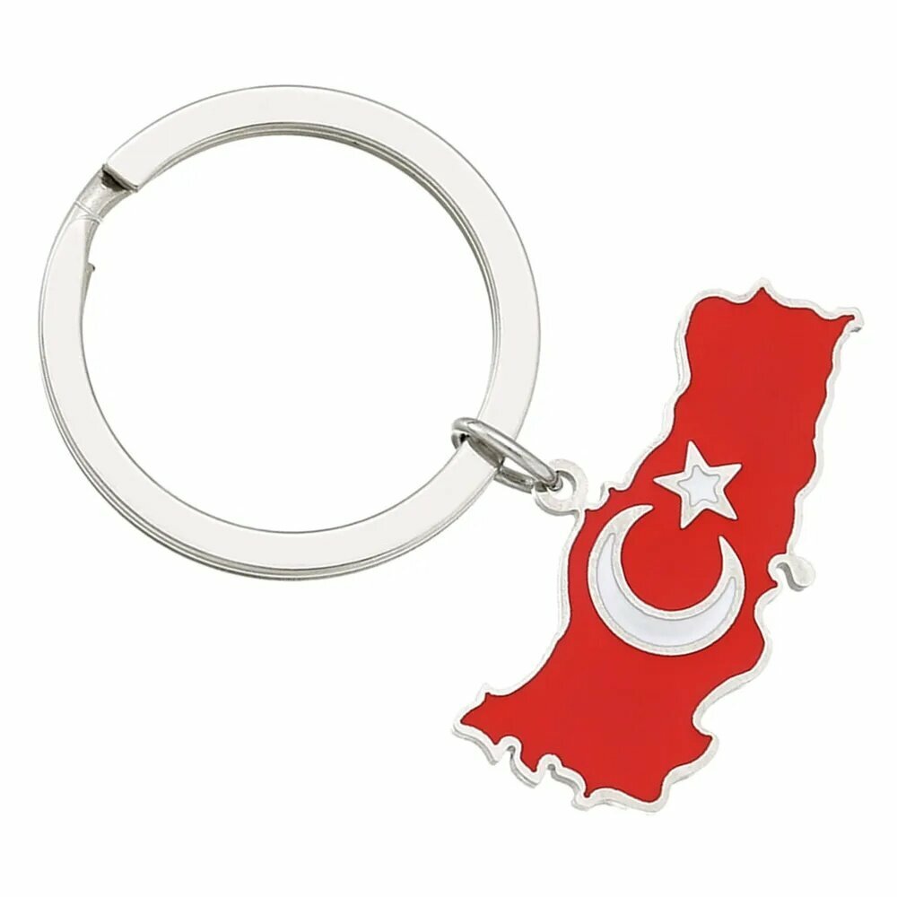 Стальной брелок с картой Турции для путешественников и любителей турецкой культуры