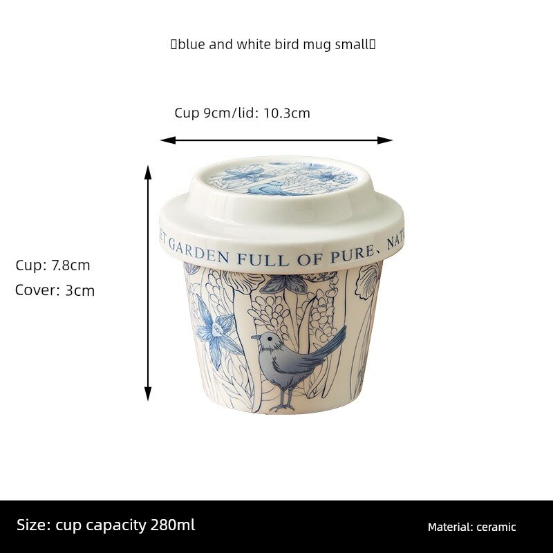 Винтажная сине-белая фарфоровая чашка для кофе с блюдцем, чашка для послеобеденного чая, чашка для латте-арта, чашка