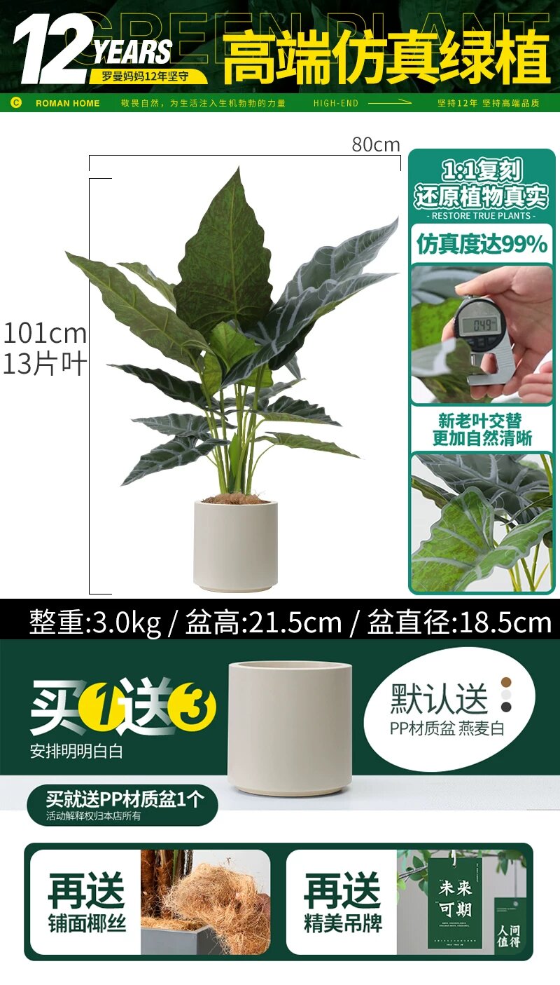 Roman Mama имитация растения в горшках в скандинавском стиле бионическое зеленое растение Гуаньинь лотос искусственное