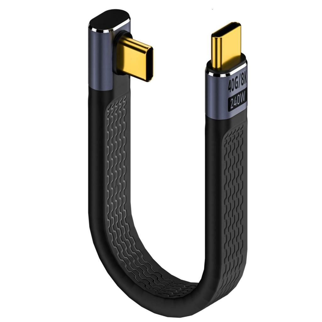 Тип C поддерживает 40 Гбит /с полнофункциональную кратковременную линию 240 Вт-C от мужчины к мужчине C гибкий изгиб средней линии