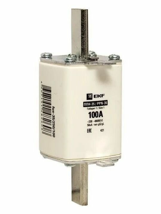 Вставка плавкая ППН-35 250/100А габарит NT1 PROxima EKF fus-35/250/100 - 3шт.