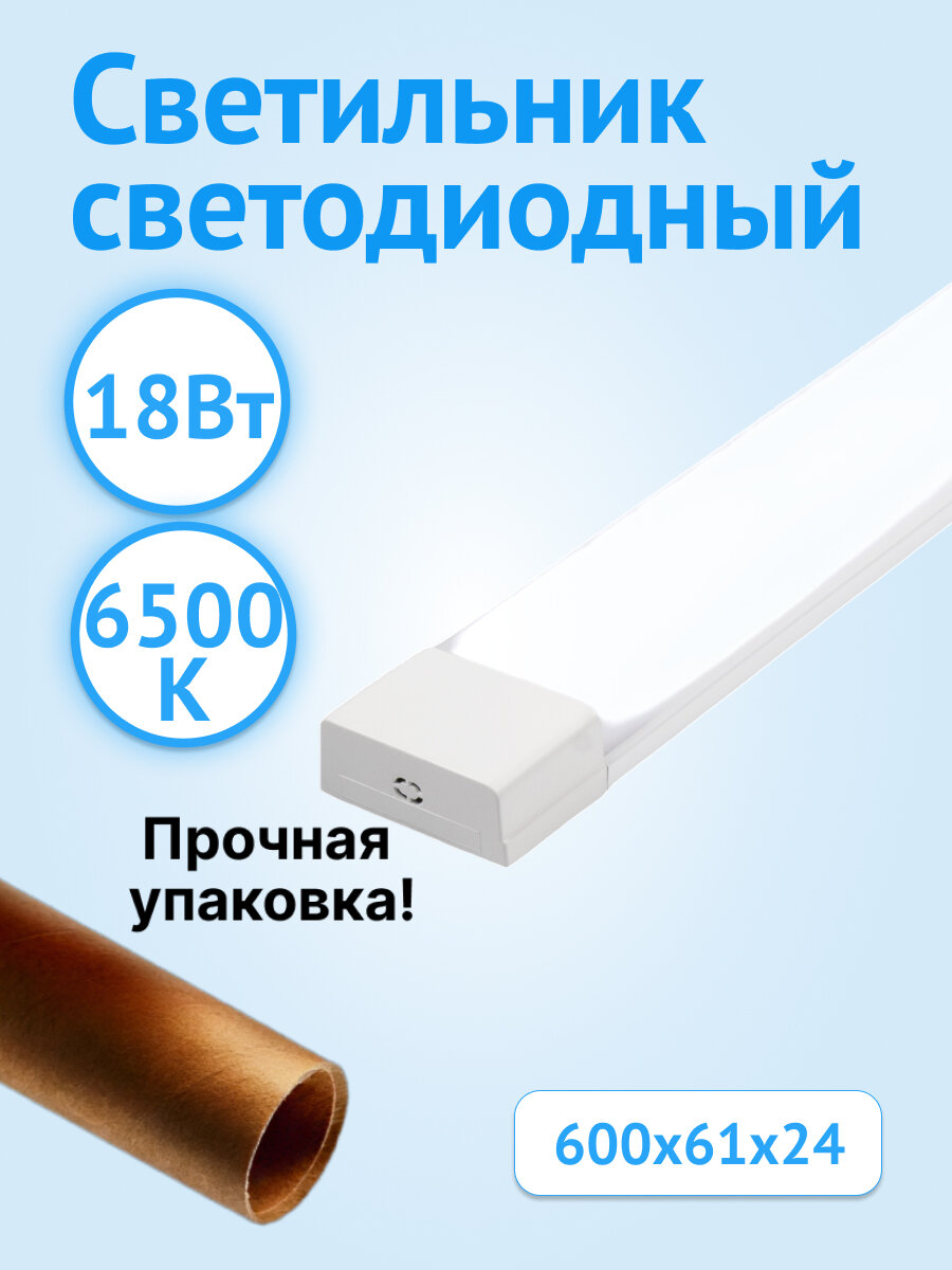 Светильник светодиодный накладной Jazzway PPO-07 18Вт, 6500К, 1800Лм, 180-265В, холодный белый свет