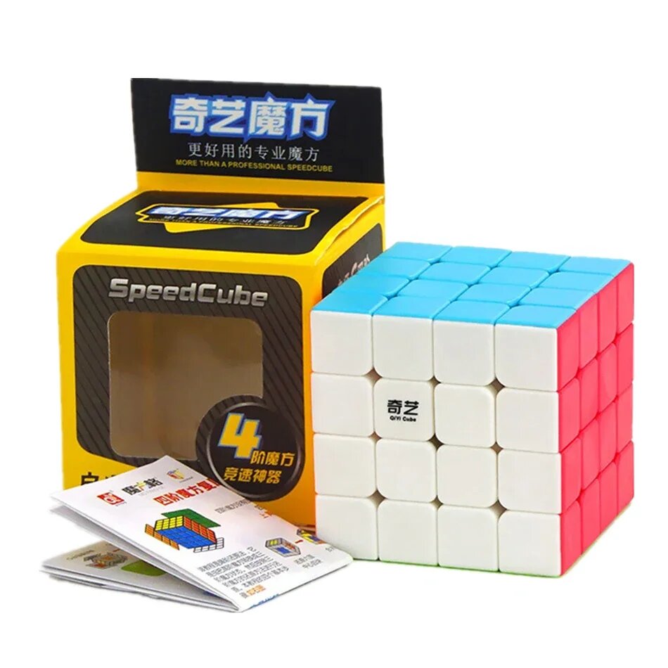 Qiyi Speed Cube 4x4 5x5 6x6 7x7 8x8 без наклеек для детей 6-12 лет 4x4 magic cube
