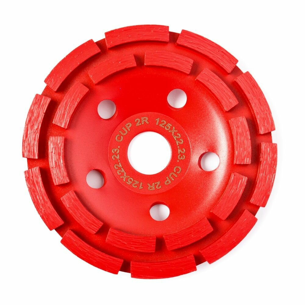 Чашка алмазная RedVerg 125х22мм шлифовальная двухрядная