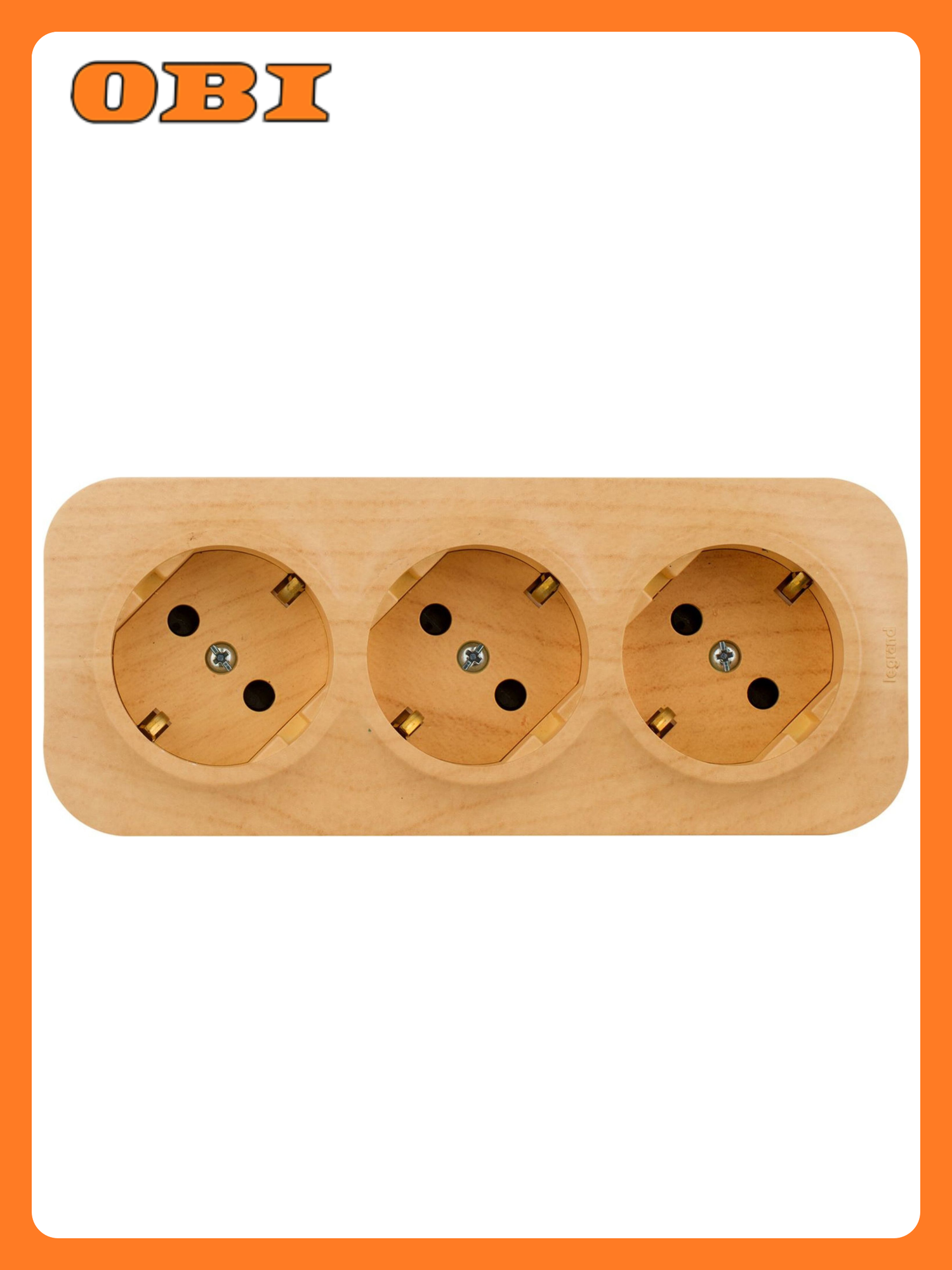 Розеточный блок Legrand Quteo 782288, дерево, IP20, заземляющий контакт