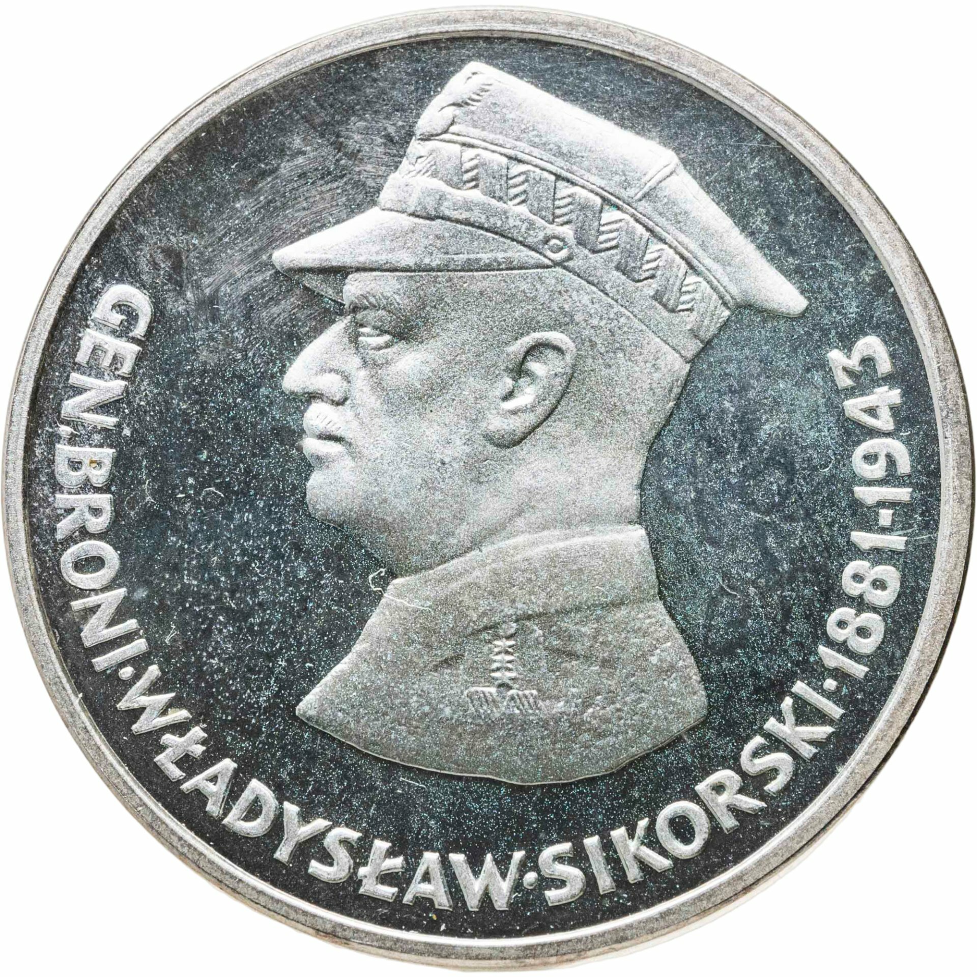Польша 100 злотых zlotych 1981 года "100 лет со дня рождения Владислава Сикорского", Серебро 625, в сохранности Proof