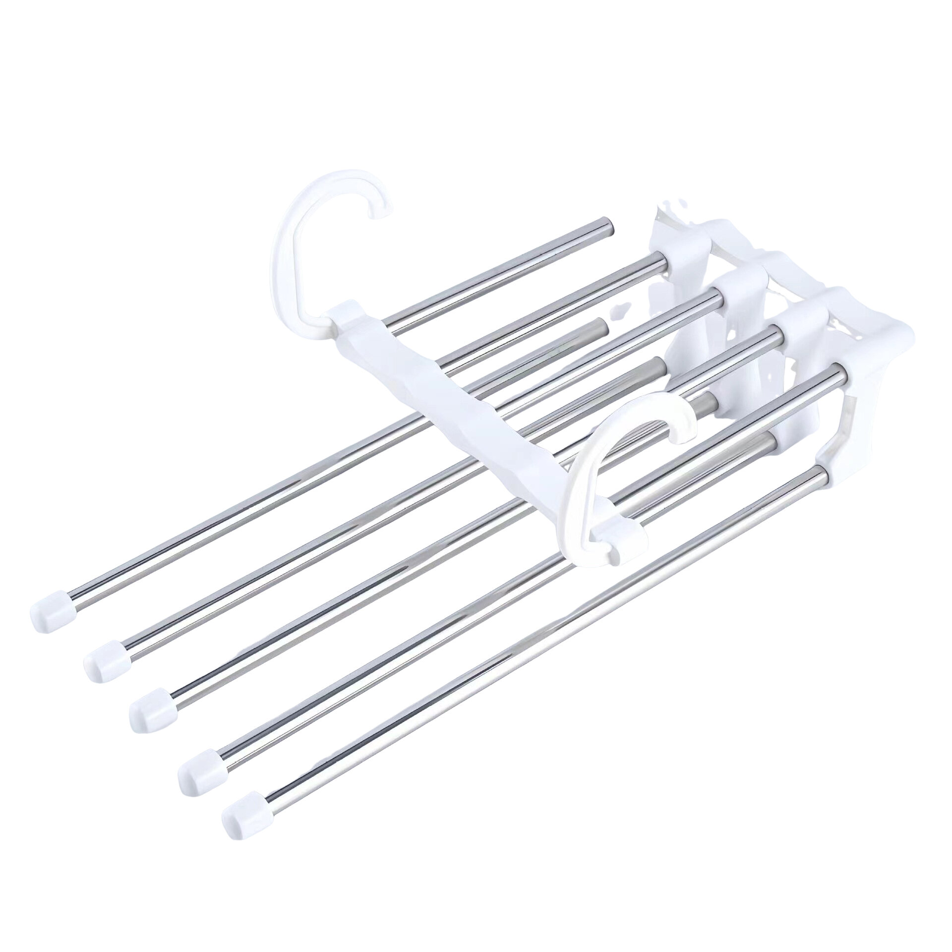 Гардеробный крючок для брюк со множественной системой хранения из нержавеющей стали, складной, удобный органайзер для брюк, простыней, брючных одежд, рубашек, полотенец, размер 32x14 см, материал нержавеющая сталь и ПП, в комплект входят 1 штука