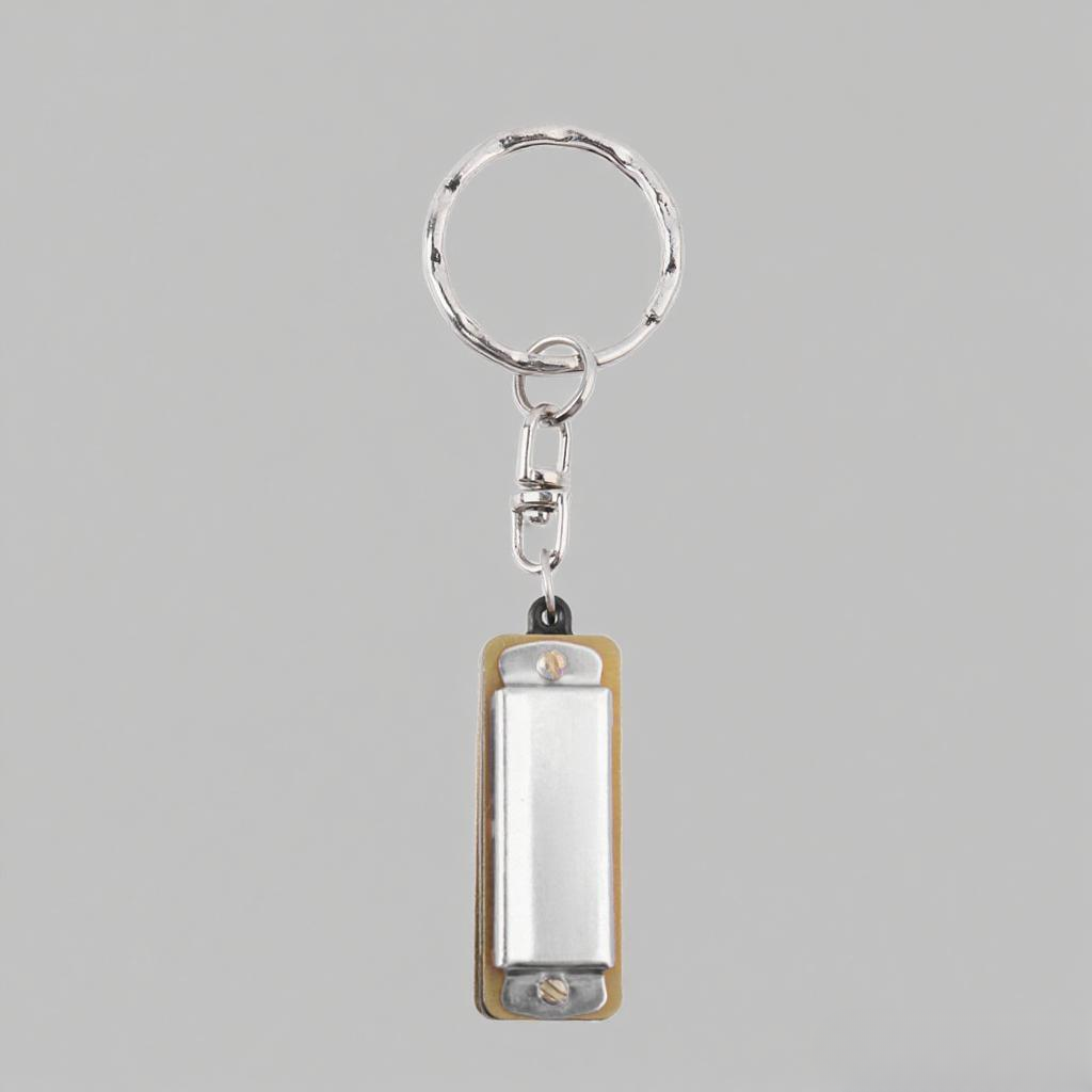 Ключница Гармоника 4 Дыра 8 Тонов Лад C Маленькая Гармоника Подвеска Декорация Мини Музыкальный Инструмент Для Начинающих Студентов Красный Серебристый Золотой Черный Синий Алюминиевый сплав Резин 34*12мм 1 Шт